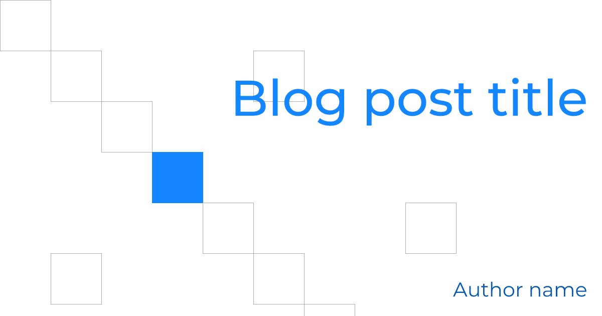 Technical blog post template - OG Studio